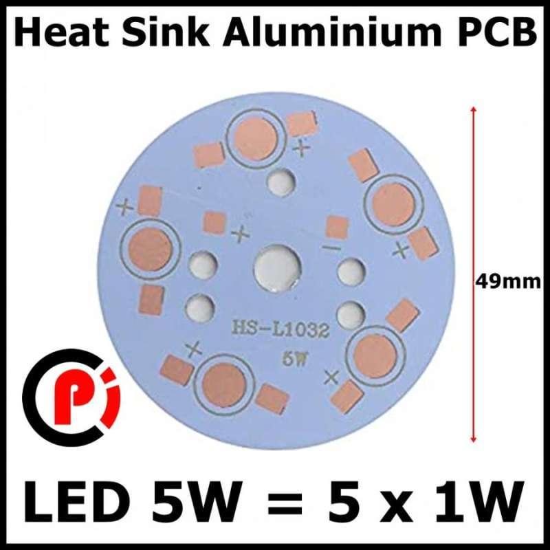 Jual Heat Sink Aluminium Pcb Led Hpl 5 Watt = 5 X 1 Watt Pendingin ...