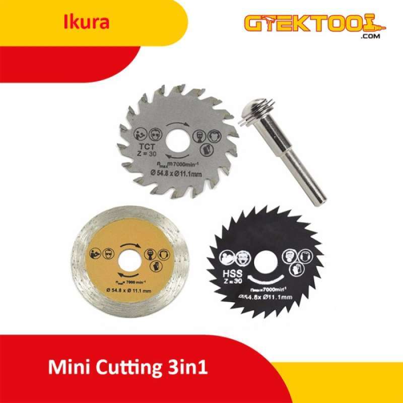 Jual ikura Mata Gergaji Mini Grinder 6mm 3in1 Kayu Aluminium Keramik ...
