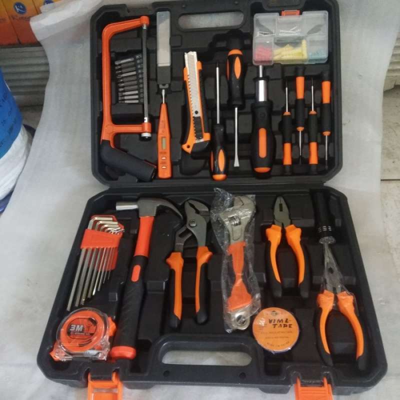 Promo toolset toolkit toolbox tool set kit box 102pcs Diskon 33% di ...