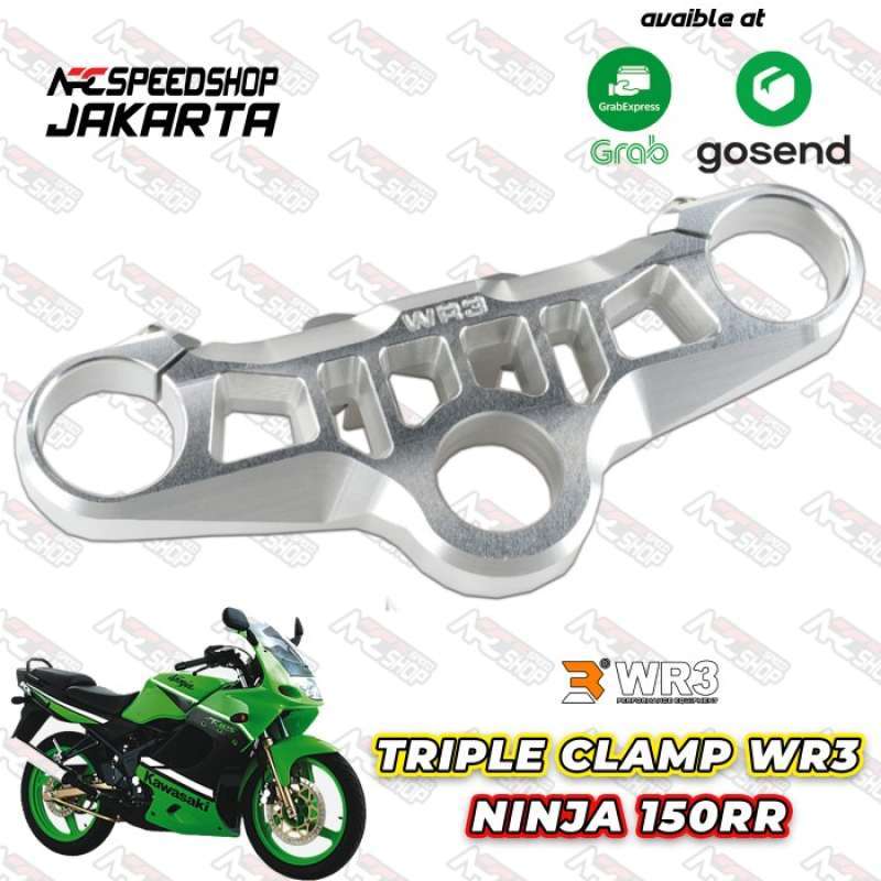 Promo Triple Clamp Segitiga Stang WR3 Ninja 150 RR / 150 KRR Silver ...