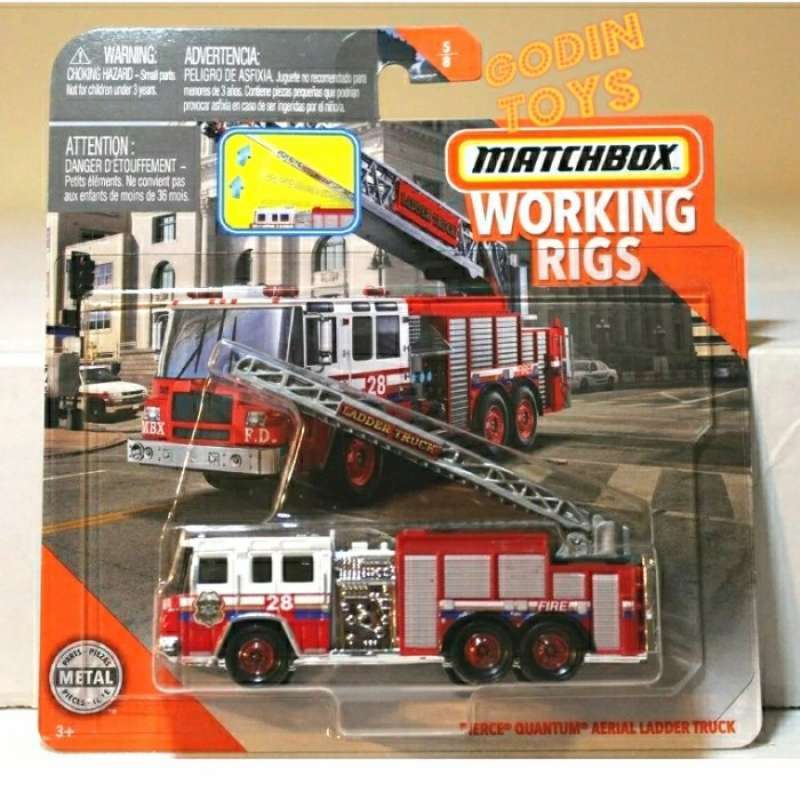 Promo Matchbox Aerial Ladder Fire Engine Truck Diecast Working Rigs ...
