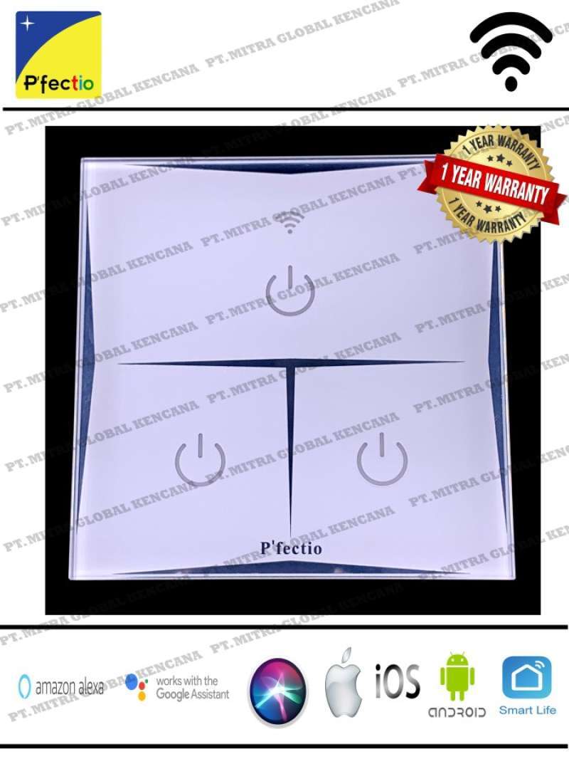 Promo Wifi Smart Wall Light Switch / Tombol / Saklar Lampu 3 Gang Smart ...