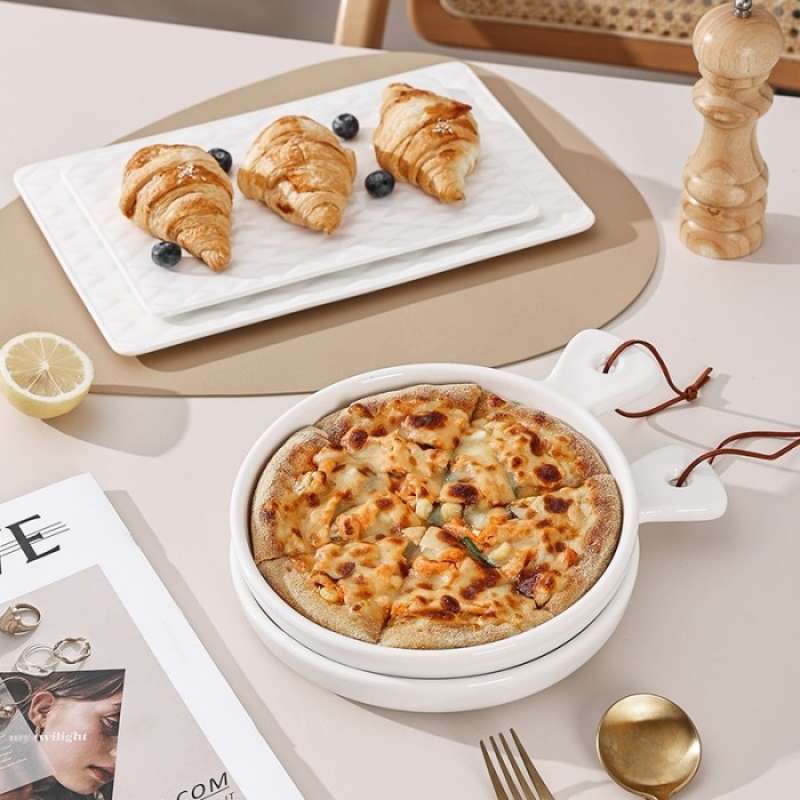 Promo Pizza Plate/Bread Plate/Piring Saji Roti dan Pizza keramik warna ...