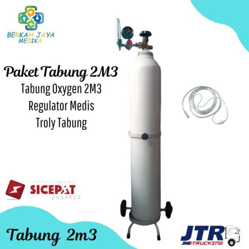 Promo Ready Tabung Oksigen 2 M3 Full Set Oxygen Medis Lengkap Siap Pakai Diskon 17% di Seller ...
