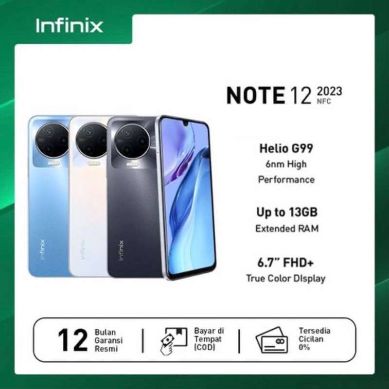 Promo Infinix Note 12 (2023) [8GB/128GB - 8GB/256GB] Garansi Resmi ...