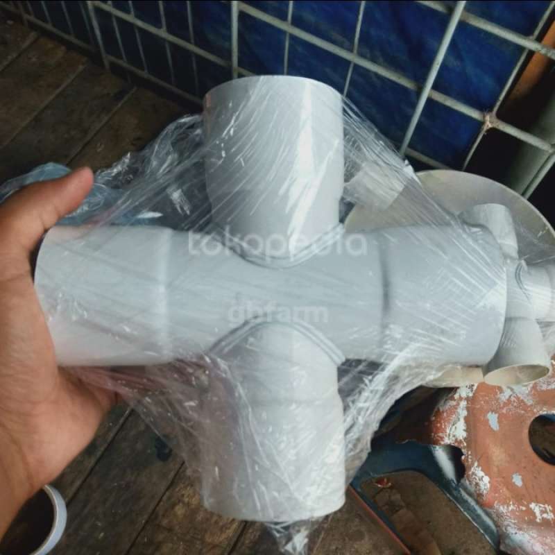 Promo Sambungan pipa 8 inchi Cross 4 arah way Fitting PVC Tee type D ...