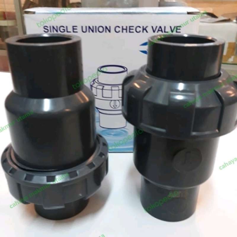 Jual Ball Check Valve Pvc 1 1/2 Inch / True Union Single Watermur Di ...