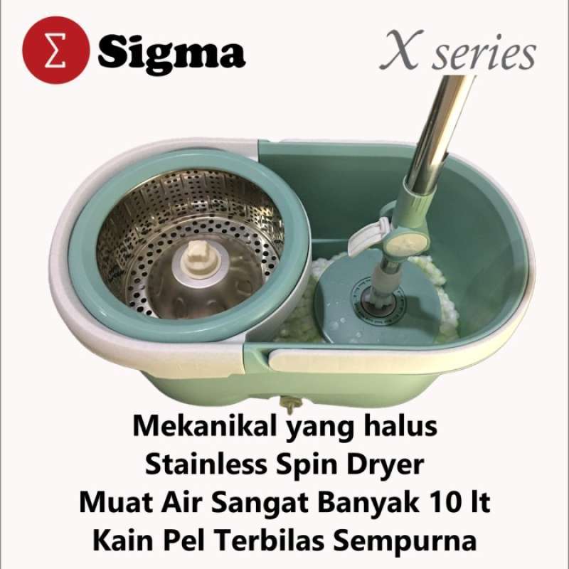 Promo Sigma Official X Series Spin Mop Peralatan Alat Pel Kebersihan ...