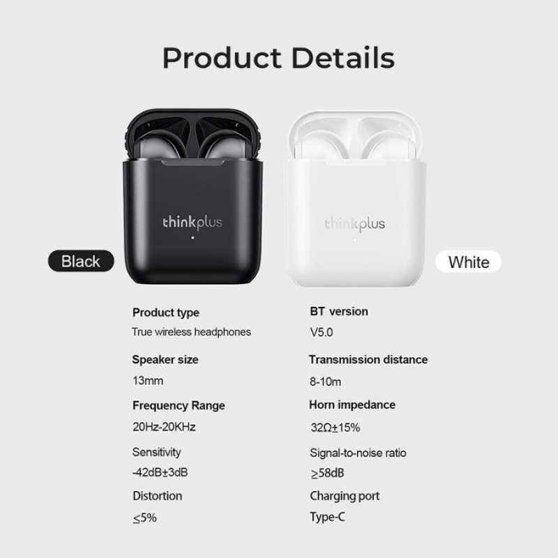 Jual Thinkplus Lenovo Lp2 True Wireless Tws Bluetooth Noice Reduction ...
