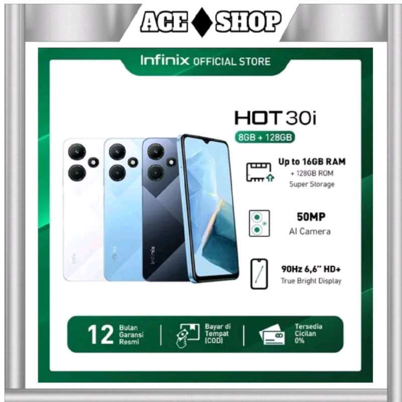 Jual Infinix HOT 30i 8/128GB GARANSI RESMI/ BNIB di Seller ACE SHOP - Wonokarto, Kab. Wonogiri ...