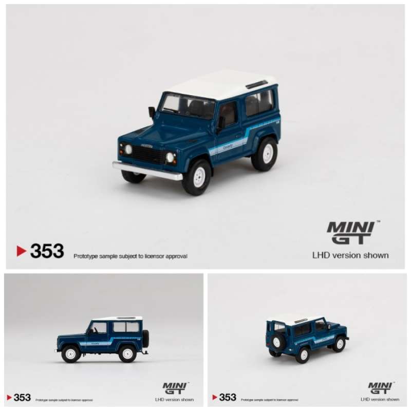 Promo Mini Gt Land Rover Defender 90 Station Wagon Stratos Blue Mgt 353 ...