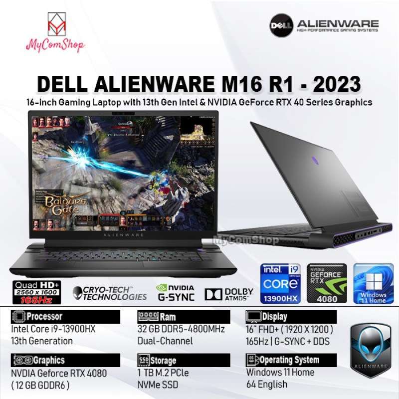 Jual Dell Alienware M16 R1 I9-13900hx 32gb Ram 1tb Ssd Rtx 4080 12gb 16 ...