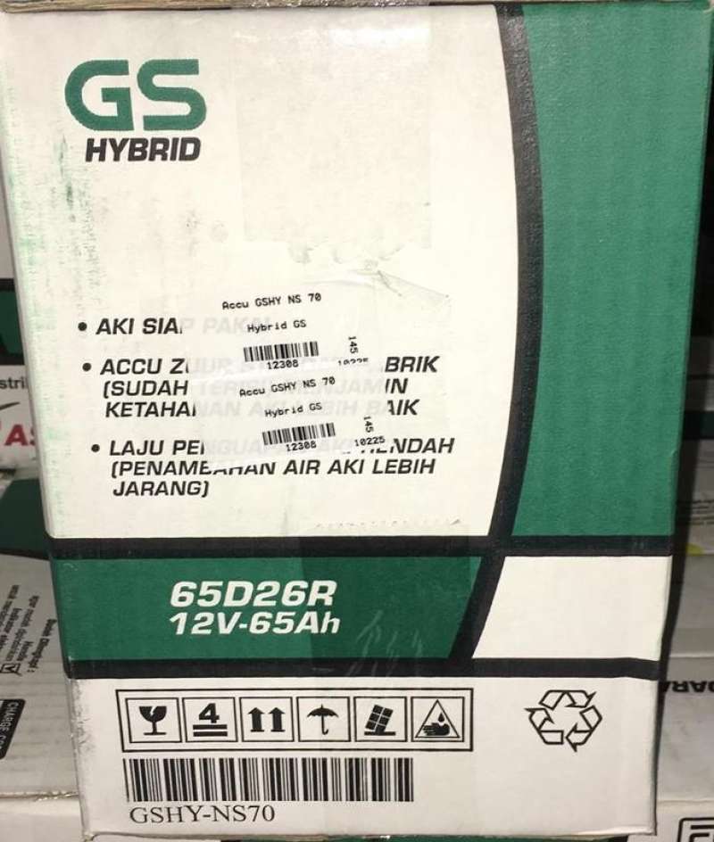 Jual Aki Mobil Gs Astra Type Gs Hybrid 65d26r Ns70 12v 65ah -12308 Di ...