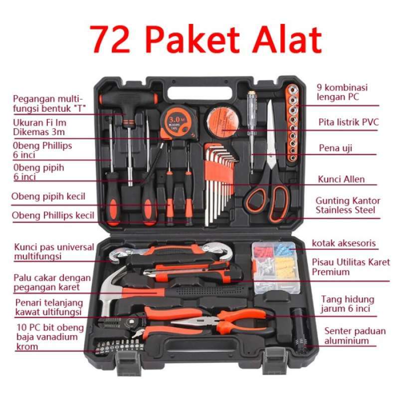 Jual Hand Toolset Tool Kit Set Toolkit Toolbox Tool Set Tool Box Di ...