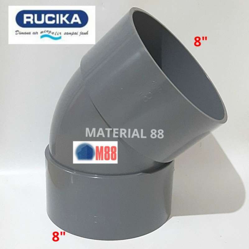 Promo Keni 45 derajat 8 inch RUCIKA D - Elbow Knee Pipa PVC Diskon 33% di Seller KSM Store ...