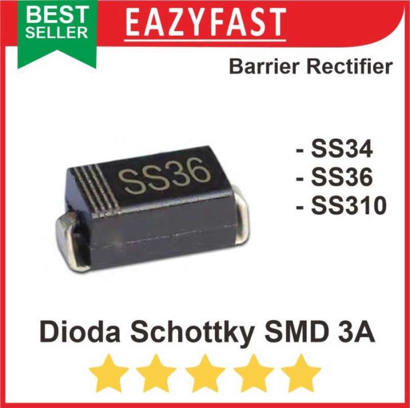 Jual Dioda Schottky Smd 3a Ss34 Ss36 1n5822 2 A Barrier Rectifier Diode D Di Seller Eazyfast ...