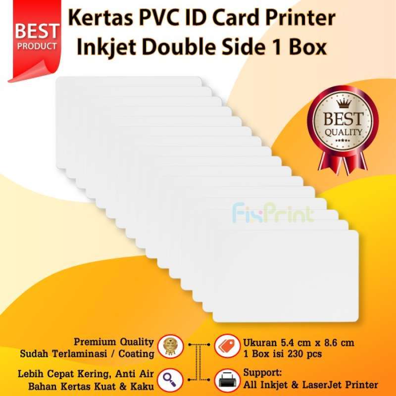 Promo Kertas Pvc Bahan Id Card Printer Inkjet 1 Box Kertas Pvc Instant ...