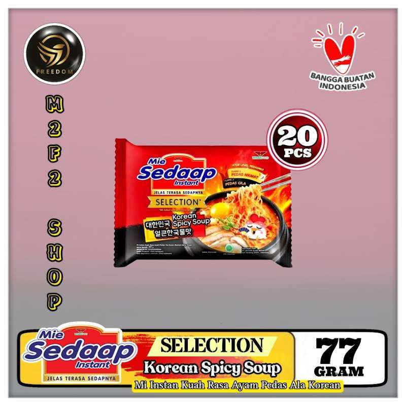 Promo Mie Sedaap Instant Kuah Korean Spicy Chicken Soup | Bag - 77 gr (Kemasan 20 Pcs) Diskon 15 ...