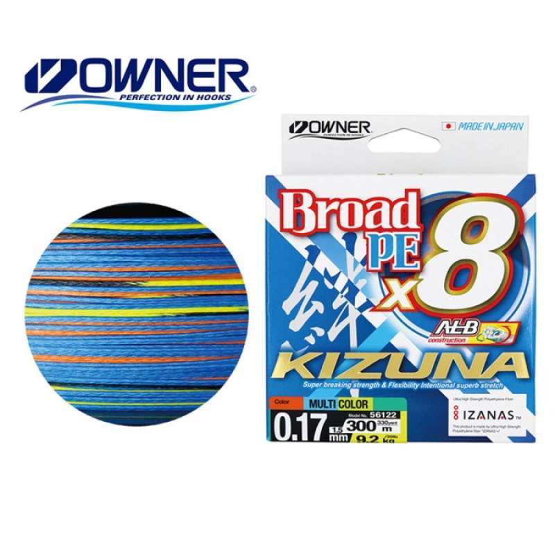 Promo Owner Kizuna Broad X8 Line Braid Senar PE Kuat Made In Japan Color Diskon 23% di Seller ...