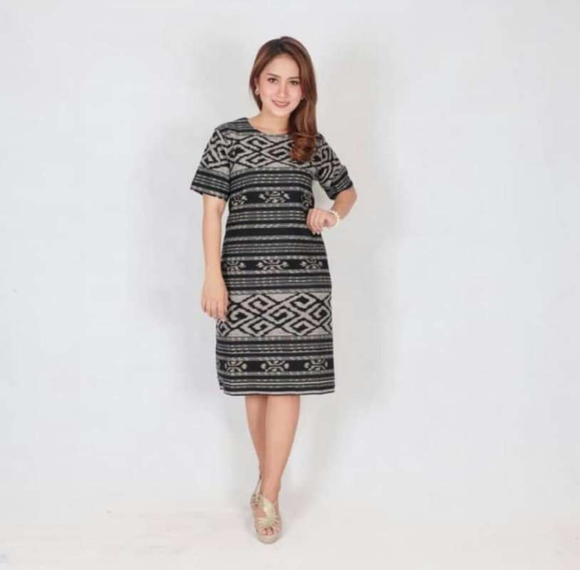Jual Tenun Jepara Tenun Sumba Midi Dress Toraja Hitam Putih Long Cardigan Di Seller Baju Tenun ...