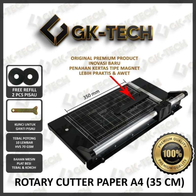Promo Rotary Paper Trimmer A4 Paper Cutter 35cm GK-TECH - Multivariasi Multicolor Diskon 23% di ...