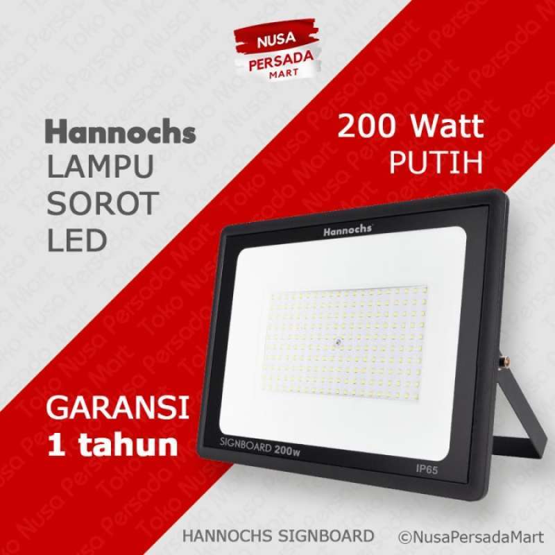 Promo Hannochs Signboard LED Flood Light 200 watt 200W CDL Putih Lampu ...