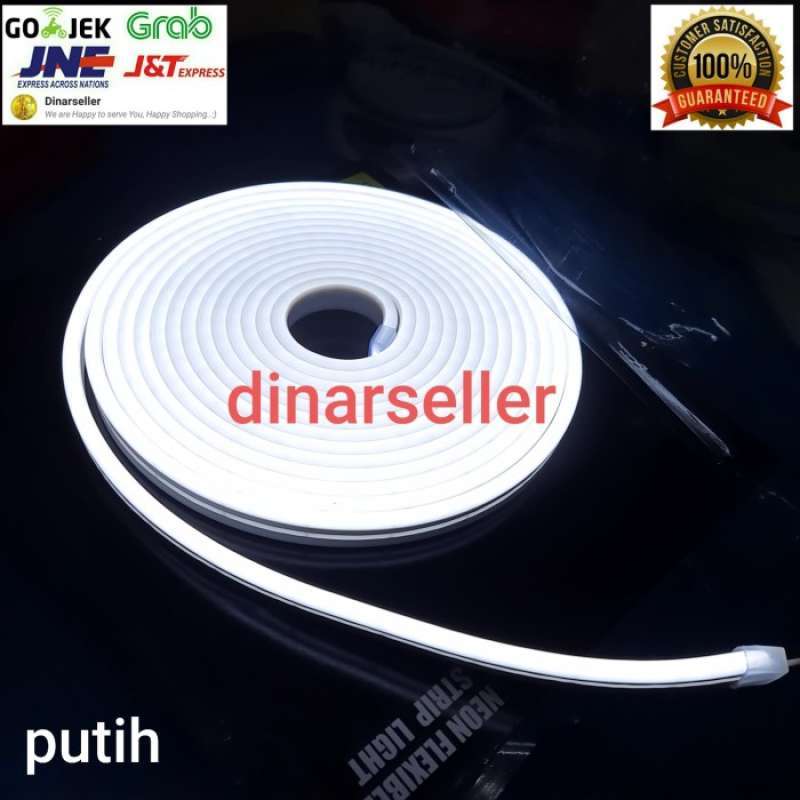 Promo NEON FLEX PUTIH LED DC 12V NEON SIGN 5 METER (SKU : 12199) Diskon ...