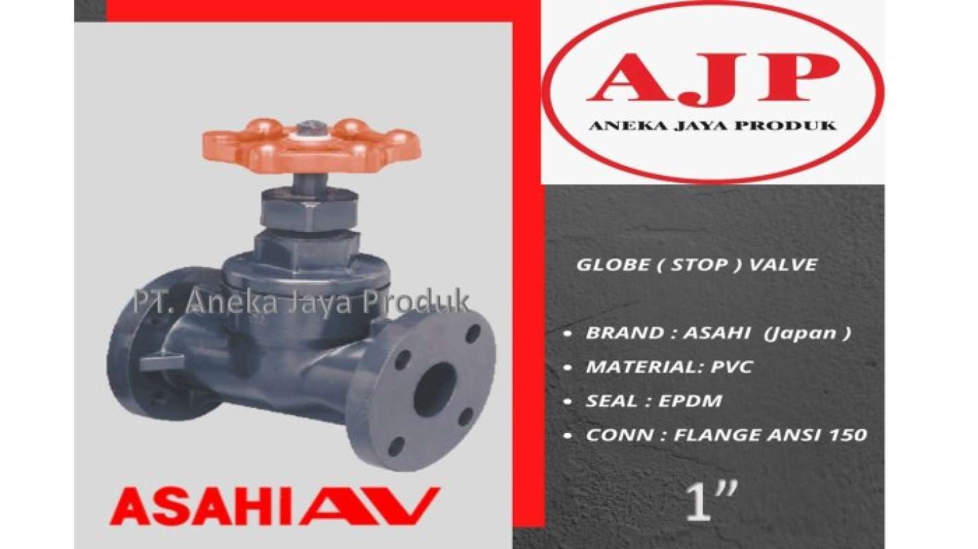 Promo GLOBE VALVE PVC FLANGE ANSI 15 / ASAHI / 1 INCH Diskon 23% di ...