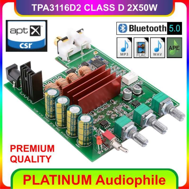 Promo Bluetooth 5.0 Amplifier Class D 2x50W TPA3116 Class D Amplifier ...