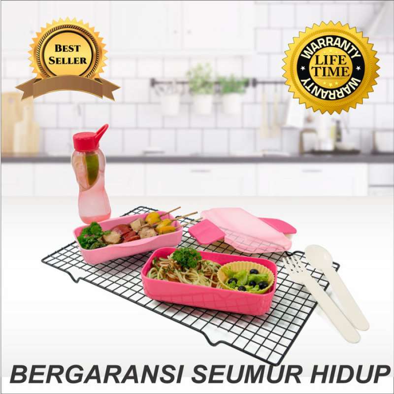 Jual Kotak Tempat Makan - Botol Minum - Duo Mini Set Pink - Tupperware ...