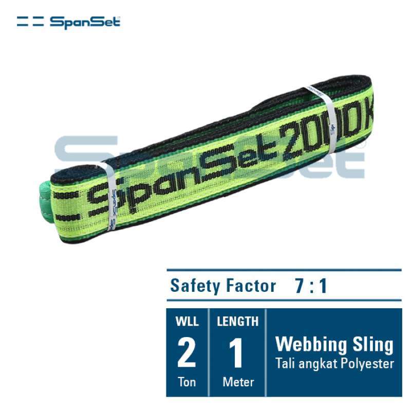Promo Spanset Webbing Sling 2Ply B2000-1Mtr Wll 2 Ton, Panjang 1 Meter ...