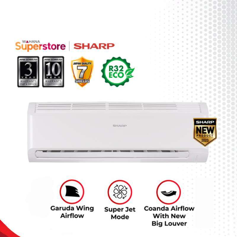Promo Sharp Ac Split Standard R32 Garuda Series 3/4 Pk ( 0.75 Pk ) - Ah-a7bey Diskon 5% Di ...