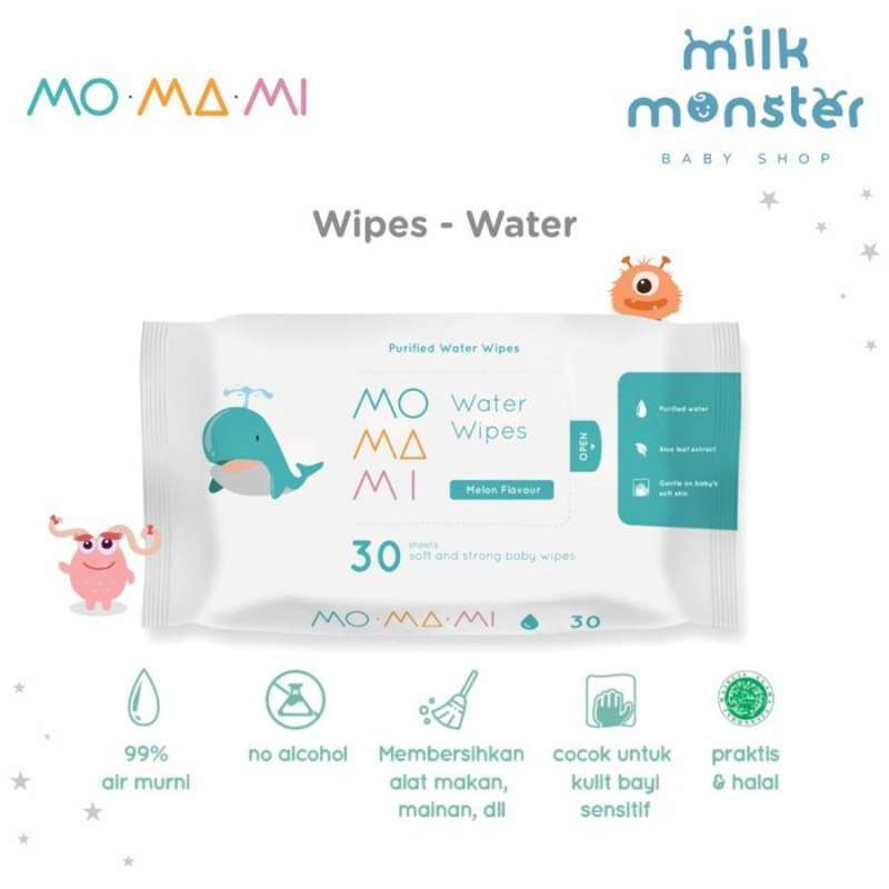 Jual Momami Baby Water Wipes / Tisu Basah Bayi di Seller Milk Monster ...
