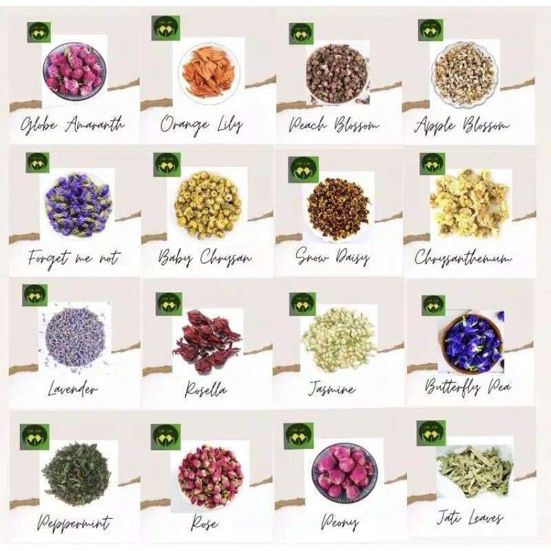Jual flower tea/teh bunga Golden Tea , Osmanthus , Saffron , Rose ...