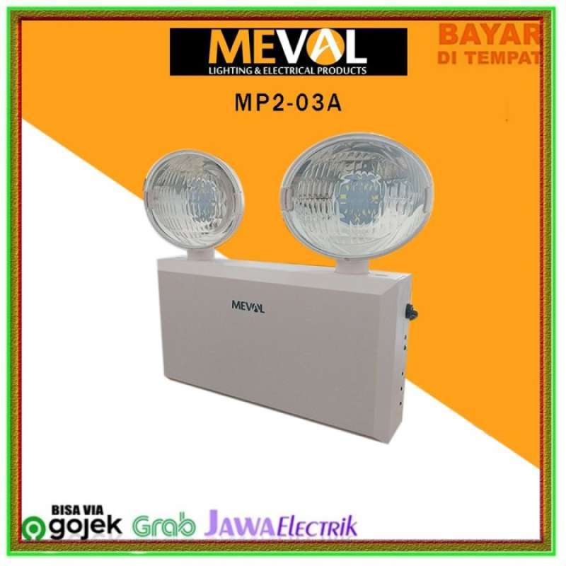 Jual Lampu Led Emergency Darurat Rechargeable Twinhead Meval Mp2-03a Di ...