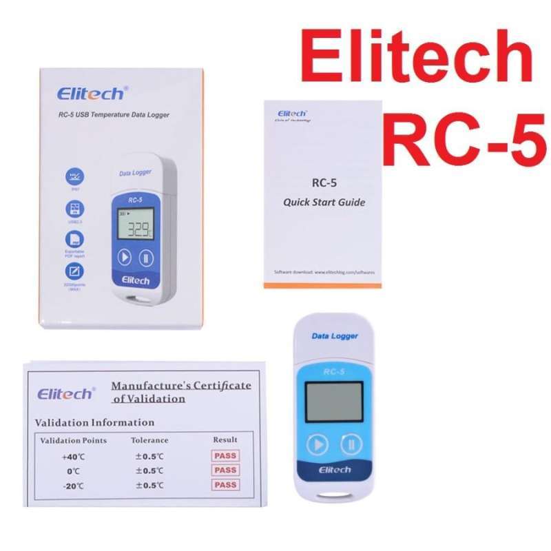 Jual Elitech RC4 RC-4 RC5 RC-5 USB Temperature Data Logger Monitor ...