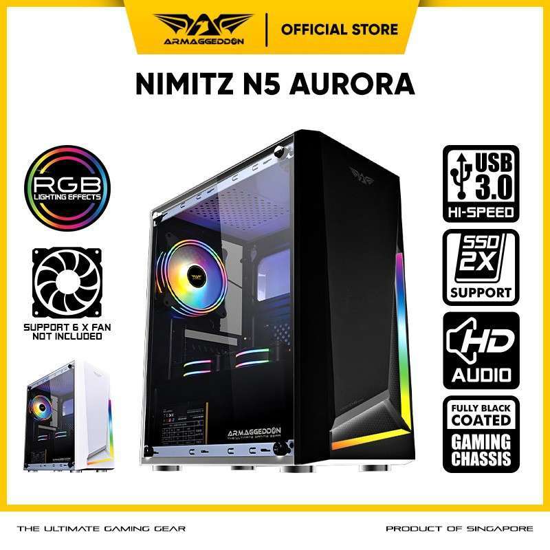 Promo Casing PC Gaming Armaggeddon Nimitz N5 Aurora Micro ATX -Garansi ...