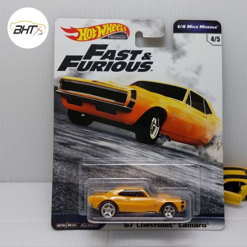 Promo Hot Wheels Premium 67 Chevrolet Camaro 1/4 Mile Muscle Fast ...