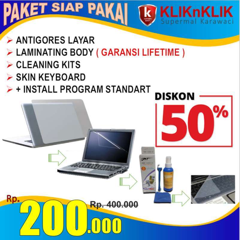 Promo PAKET FULL BODY LAPTOP (LAMINATING BODY,ANTIGORES LAYAR,KEYBOARD ...