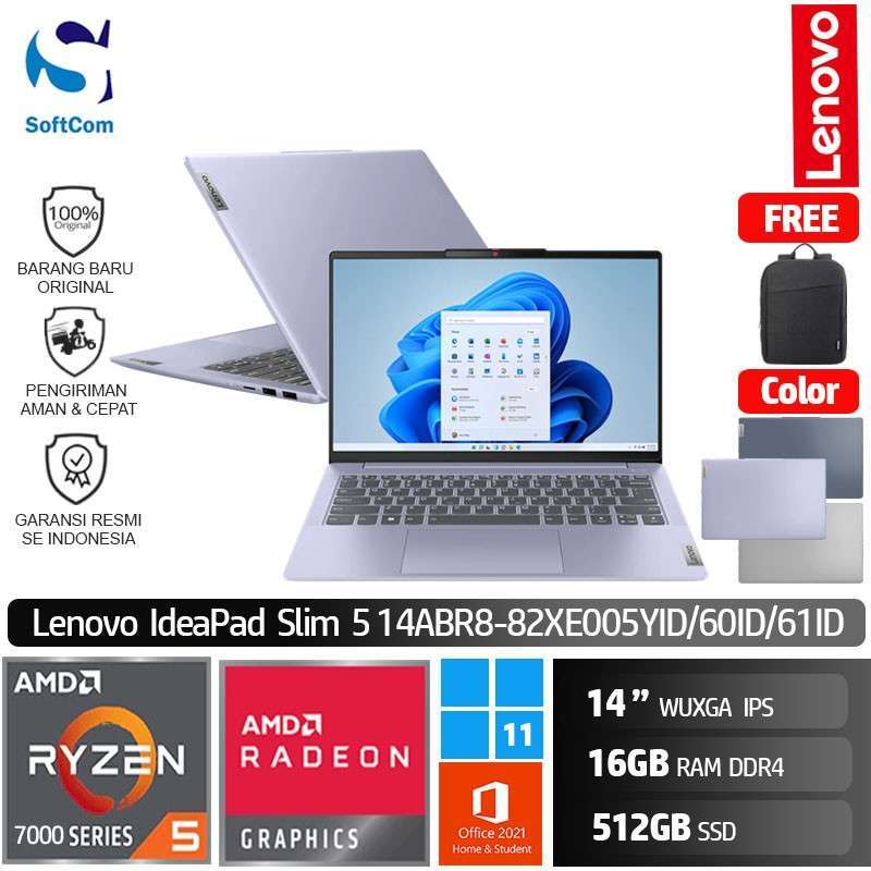Promo Lenovo Ideapad Slim Yid Id Id Notebook Ryzen U Gb Gb Ssd Wuxga W