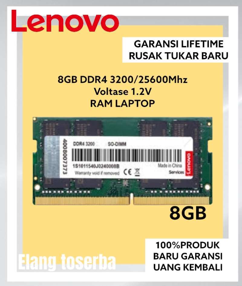 Jual RAM LAPTOP LENOVO DDR4 8GB 3200 MHz 25600 ORI GAMING RAM NB DDR4 ...