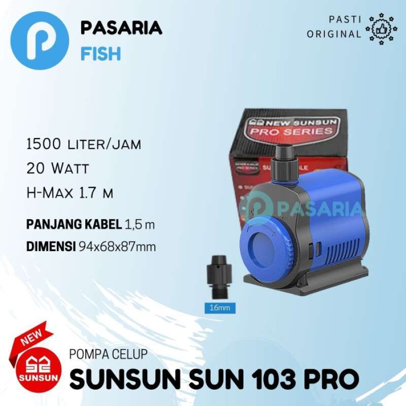 Promo NEW SUNSUN SUN103 PRO SUN 103 Pompa Celup Kolam/Aquarium ...