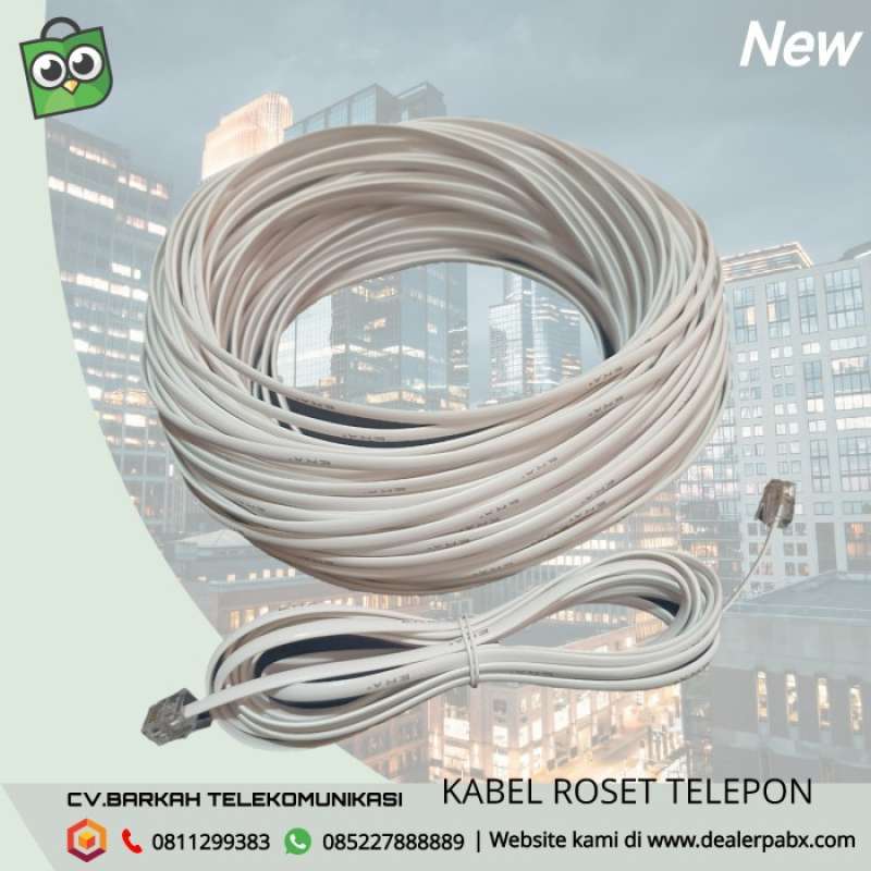 Promo Kabel Line Telepon ERA / Kabel Roset Telepon Isi 4 Per Roll 100 ...