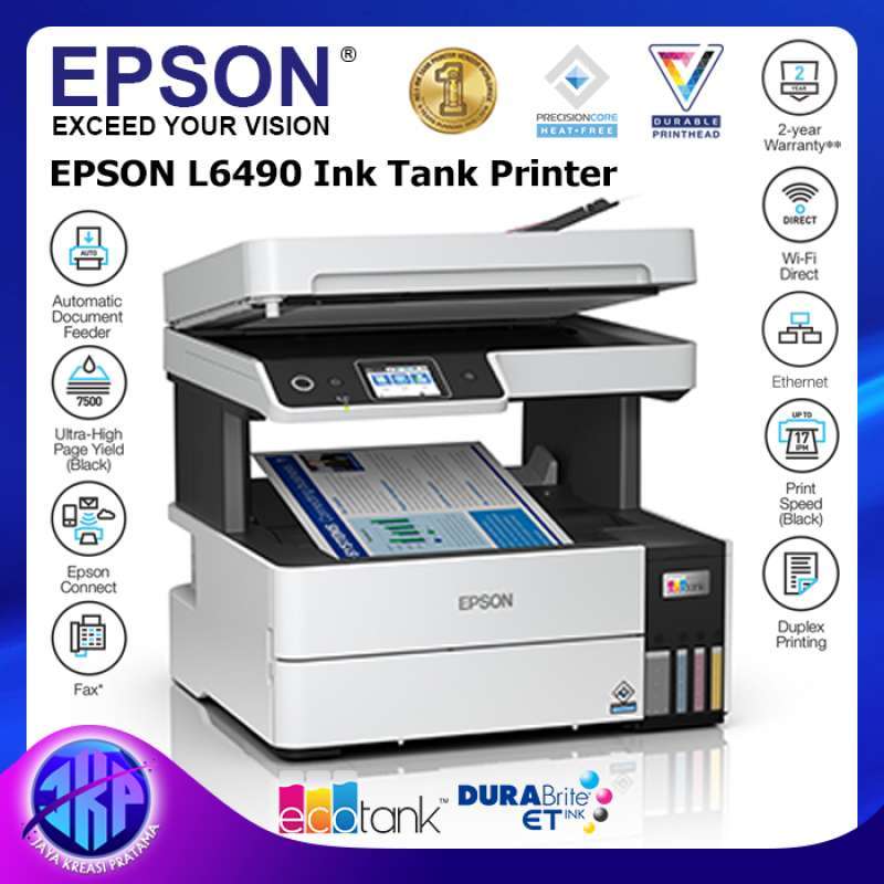 Jual Epson L6490 Wifi Duplex All In One Ink Tank Printer With Adf Di ...