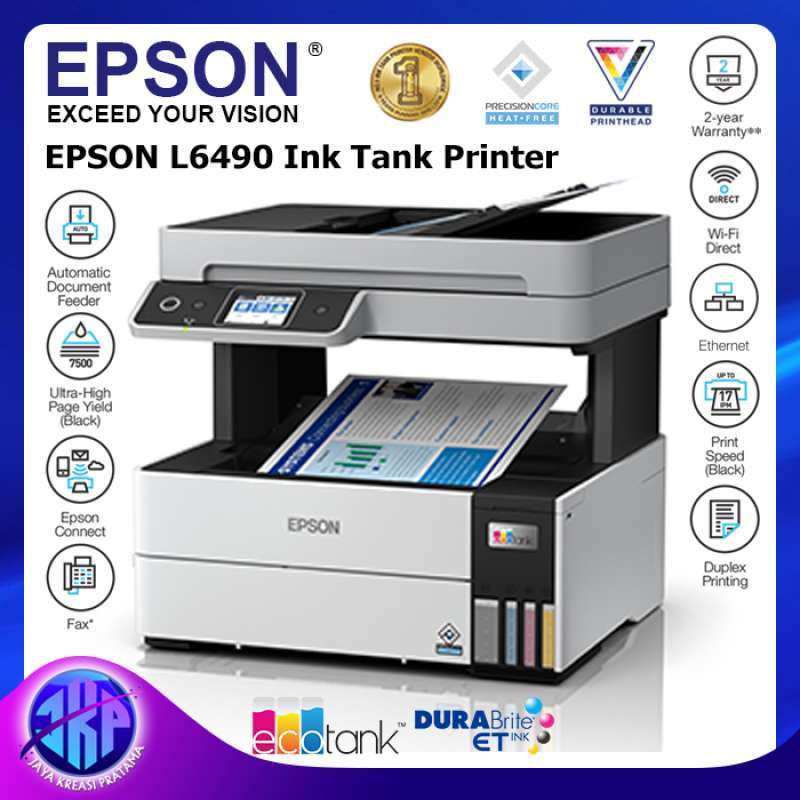 Jual Epson L6490 Wifi Duplex All In One Ink Tank Printer With Adf Di ...