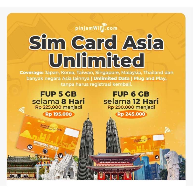 Jual Sim Card Japan Unlimited Simcard Jepang 12 Day di Seller PINJAM WIFI Official Store - Kebon ...