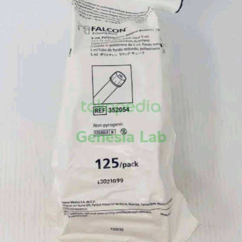 Promo Falcon Tabung Centrifuge Test Tubes 5 Ml Steril 125 Pcs Cat No ...