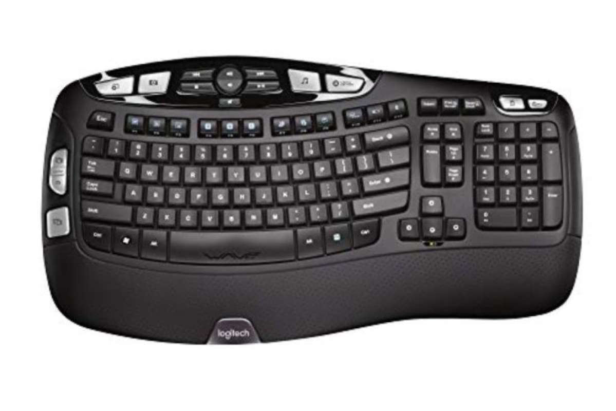 Promo Logitech K350 Wireless Wave Keyboard with Unifying Wireless ...