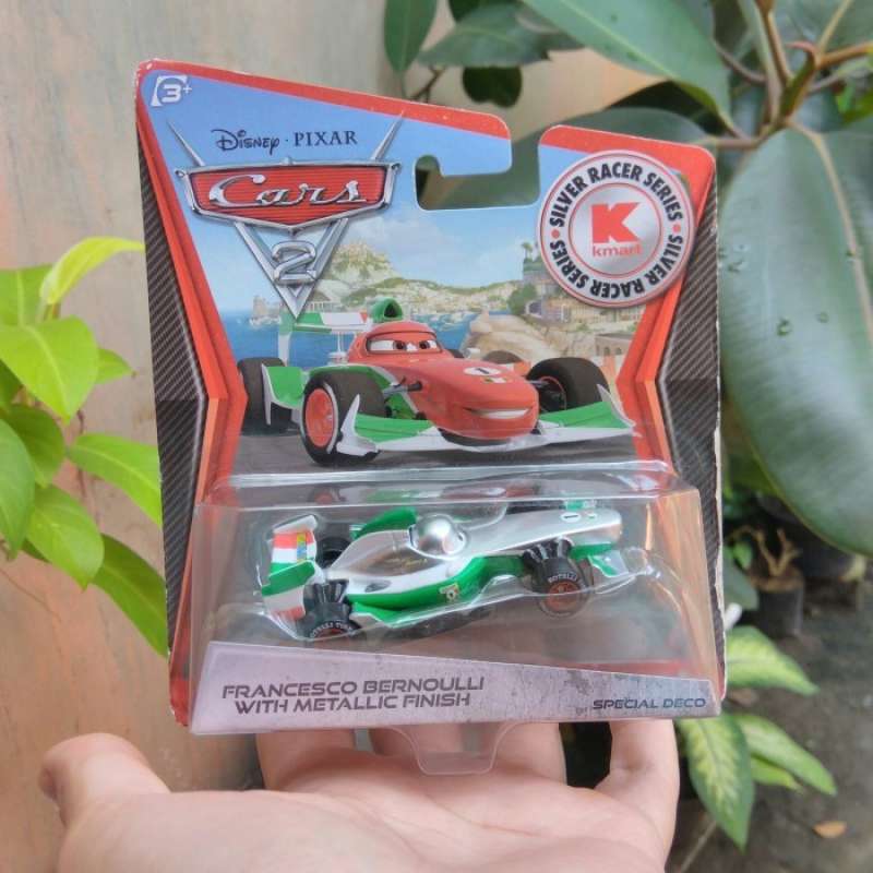Promo DISNEY PIXAR CARS 2 FRANCESCO BERNOULLI Metallic Silver Racer ...