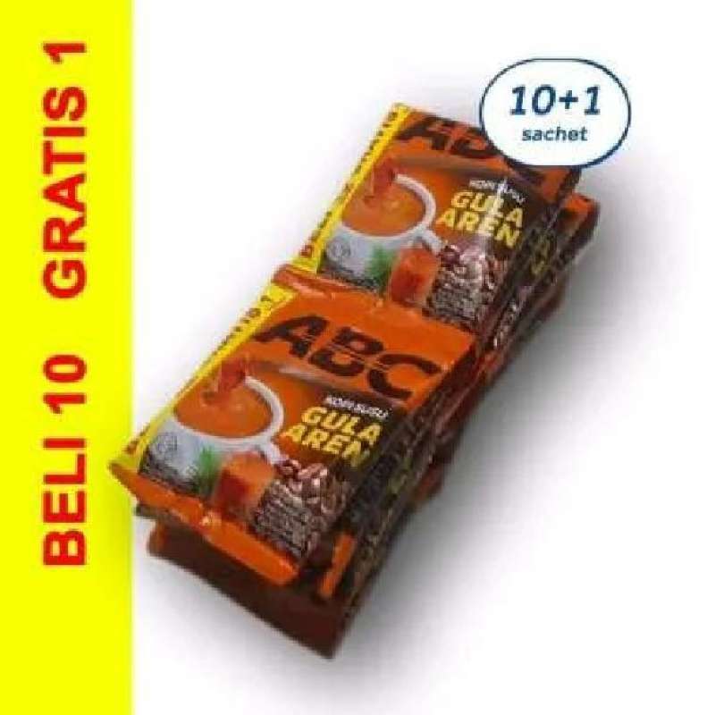Jual ABC Kopi Susu Gula Aren Pack Beli 10 Gratis 1 Sachet 27 gram di ...